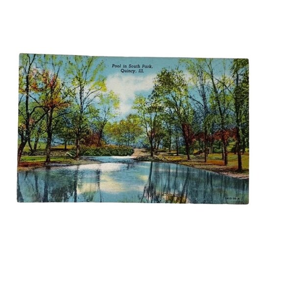 Illinois | Other | Vintage Postcard Pool In South Park Quincy Illinois ...